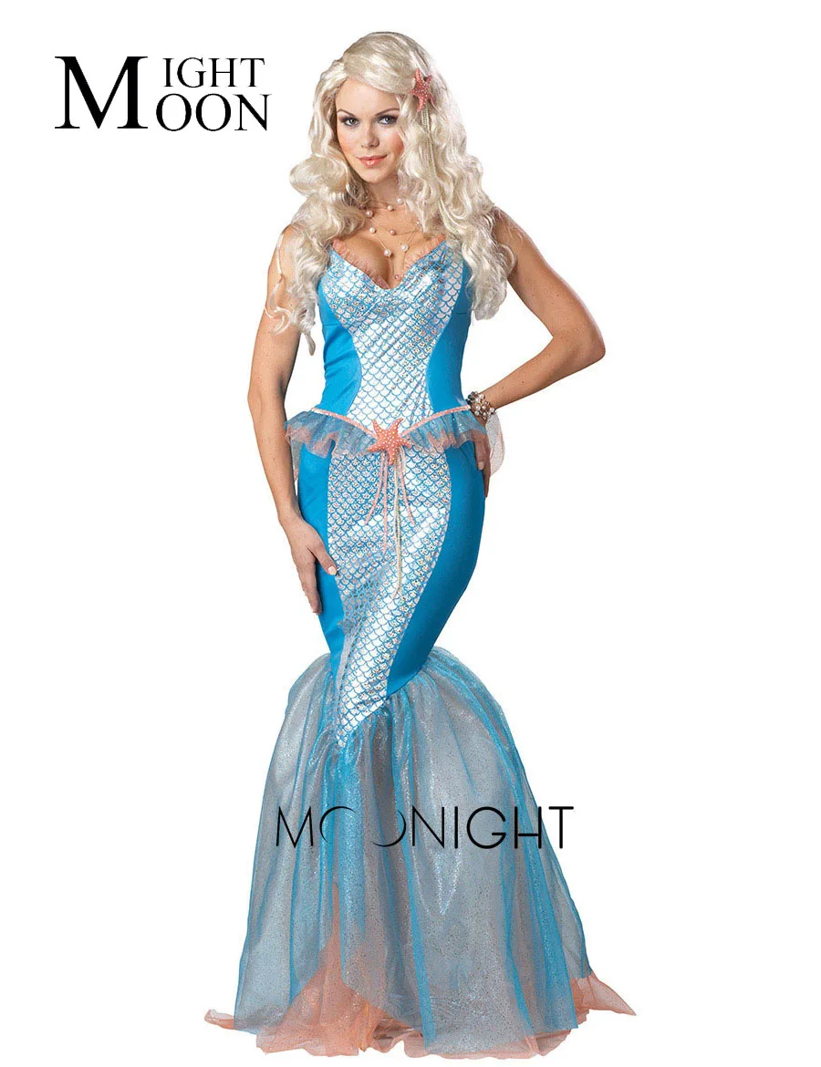 Moonight Adultladies Elite Mermaid Costume Sexy Dress Womens Halloween Party Fancy Dress Adult