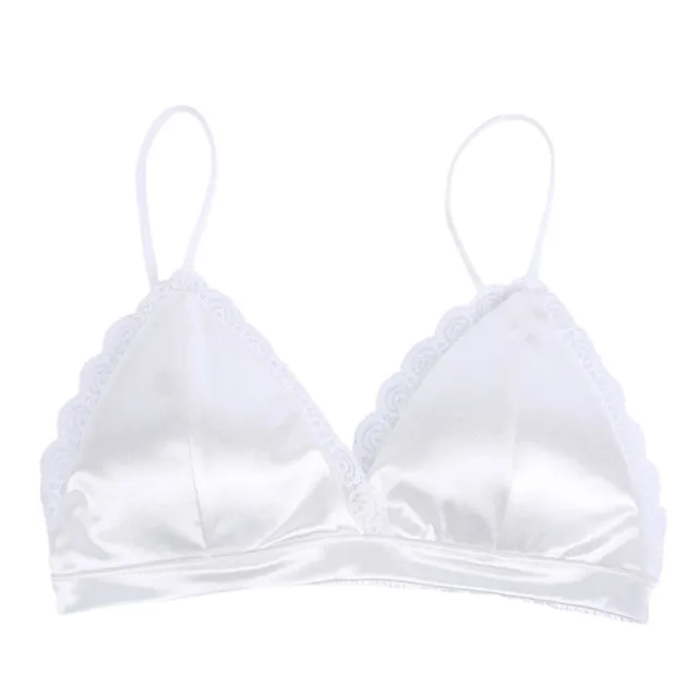 Buy Sexy Ladies Bras Soft White Silk Bralette