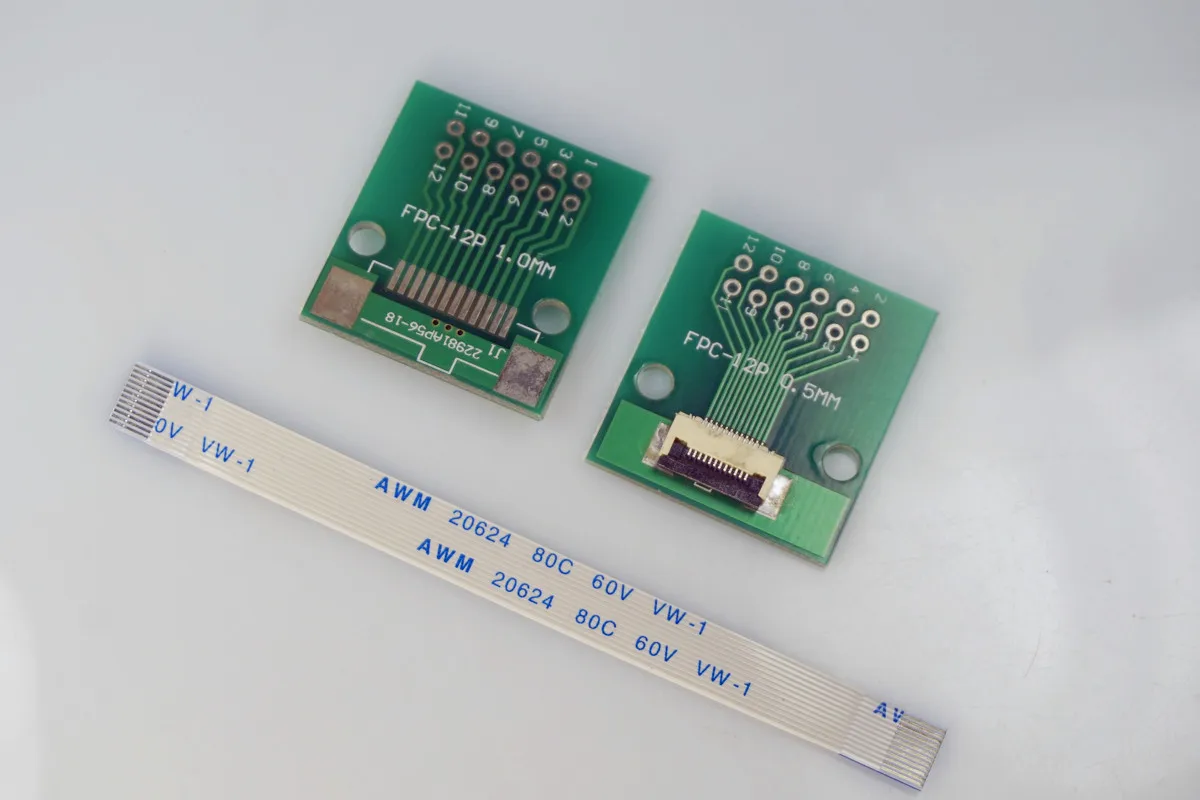 2 Sets Ffc Fpc Cable 12 Pin 0.5mm Pitch To 2.54 Mm Through Hole Dip Pcb ...