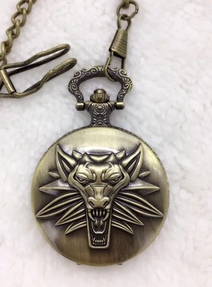 FANTASY-UNIVERSE-Freeshipping-10pc-a-lot-Wolf-pocket-watch-FOB-chain ...