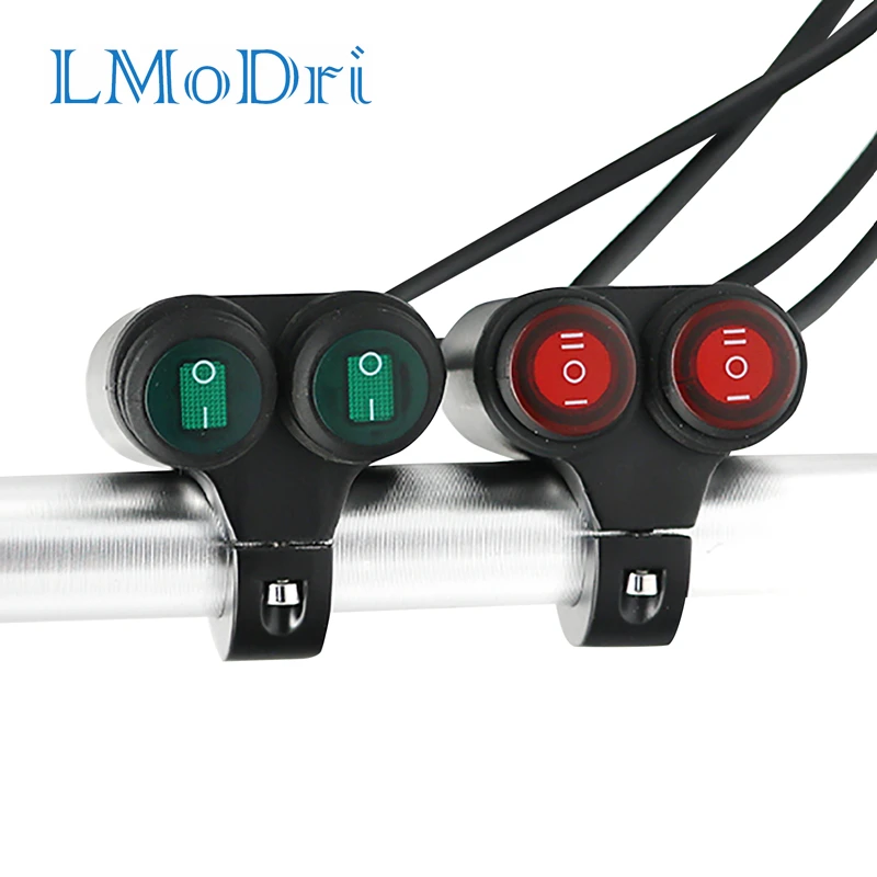 LMoDri Motorcycle Aluminum Alloy Switch 7/8" Handlebar Refit Waterproof ...