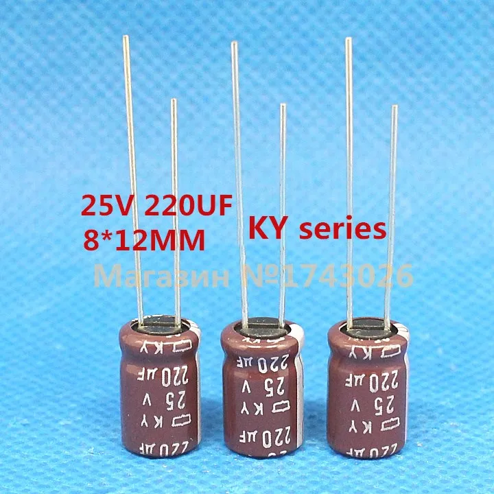 100PCS/LOT New Original aluminum electrolytic capacitor 25V 220UF 8 ...