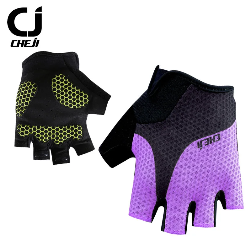 Cheji 팀 프로 여자 여름 사이클링 장갑 남자 Breathanle Shockproof 안티 슬립 젤 패드 자전거 자전거 장갑 ...