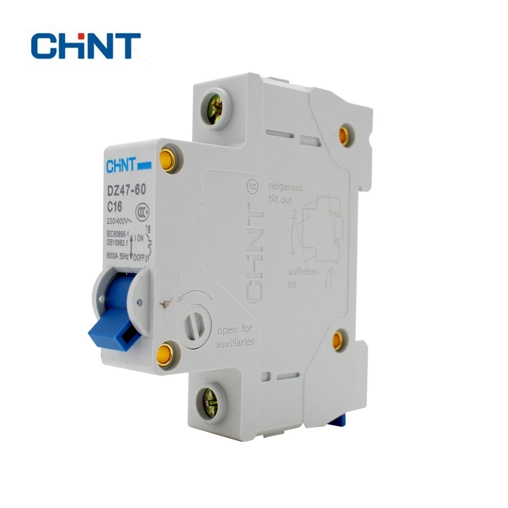 Chint Dz47-60 C16 1p 16a Household Miniature Circuit Breaker With Over Current And Leakage ...