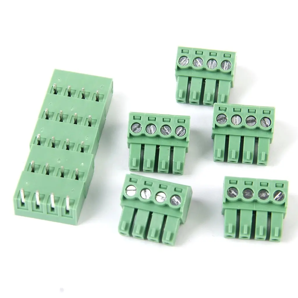 5 pieces 4 pin connector with screw terminals PCB mounting DT-in ... 5 pieces 4 pin connector with screw terminals PCB mounting DT-in ...