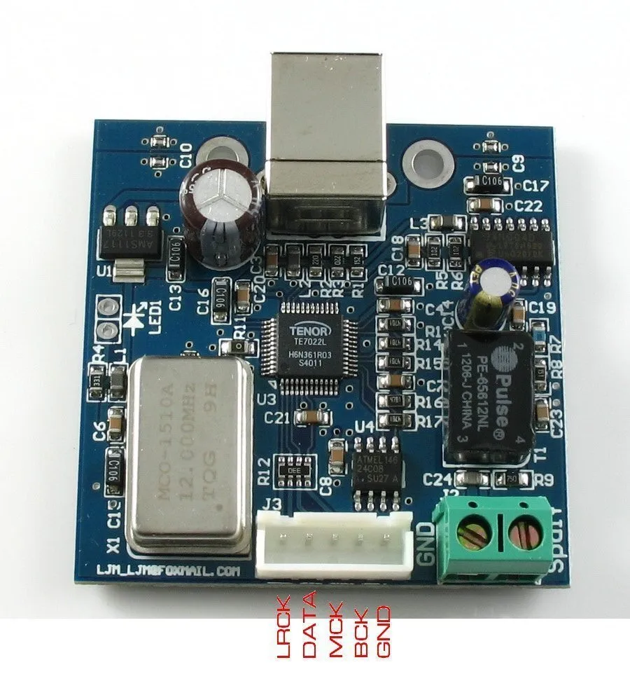 Usb To Spdif Coaxial I2s Processor Board Te7022 Chip Support 24 96khz