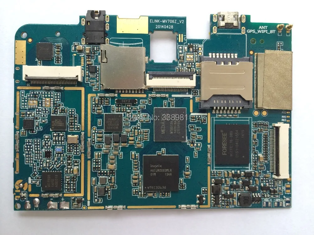 ELINK MV706Z_V2 Motherboard PCB for MTK 8312 Tablet PC 1Gb RAM 8Gb ...