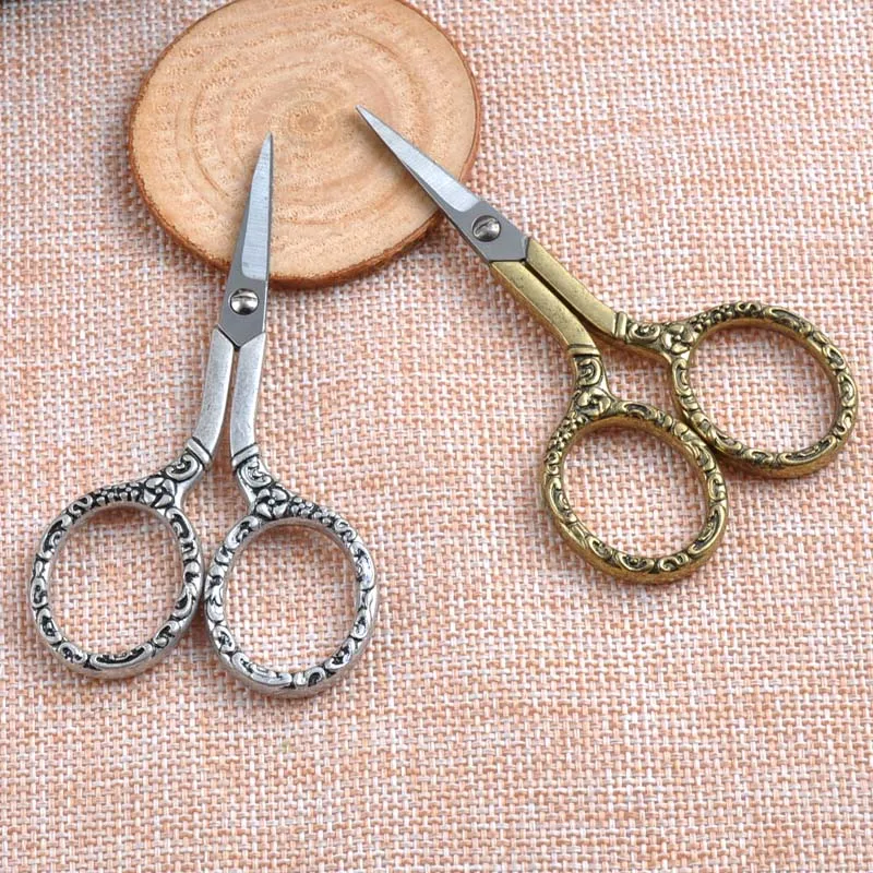 Vintage Scissors Zakka Titanium Scissor Handmade Cross Stitch Sewing ...