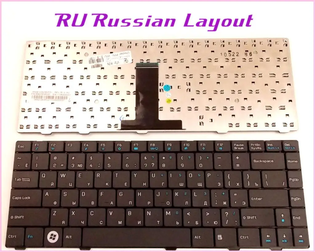 Russian Ru Layout Keyboard For Asus X82q X82cr X82h X82s X88v X88s ...