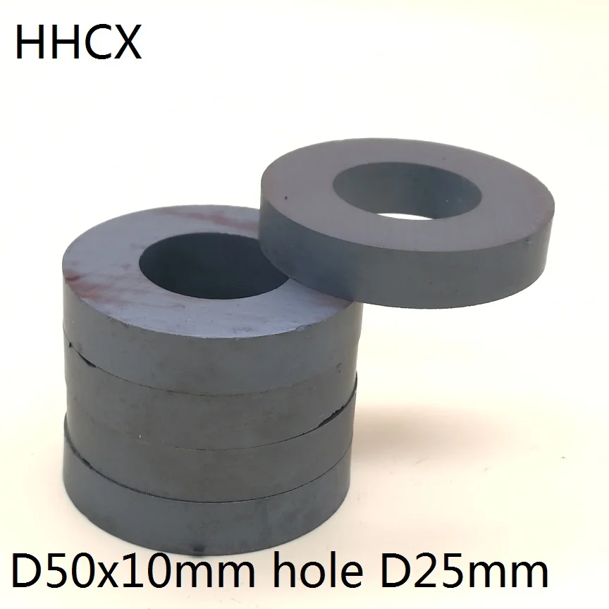 5-PCS-LOT-anneau-aimant-en-Ferrite-50-10-trou-D25-Y30-ronds-noirs-forts ...