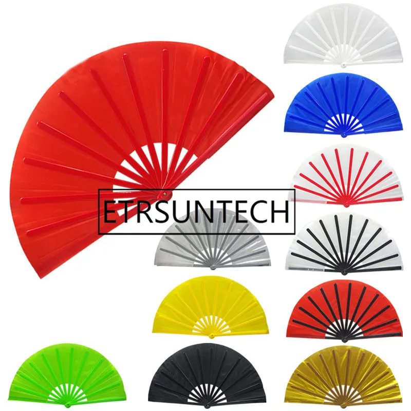 50pcs-33cm-Magic-Fan-Multi-Colors-Stage-Performance-Props-Folding-Fan ...