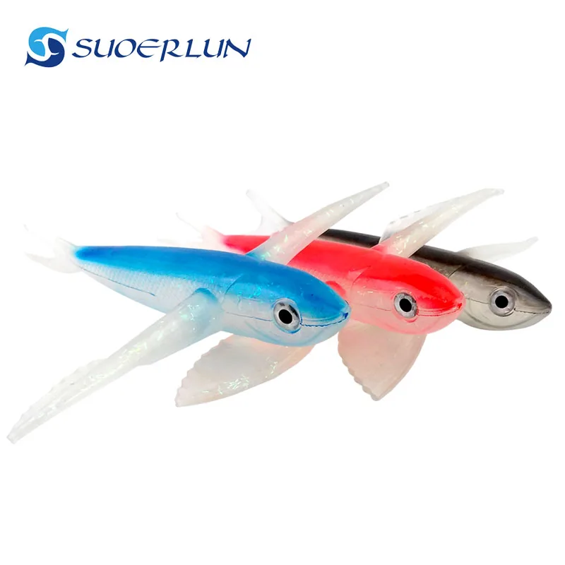 Seawater fishing lure flying fish 220mm 123g soft bait fishing lure sea ...