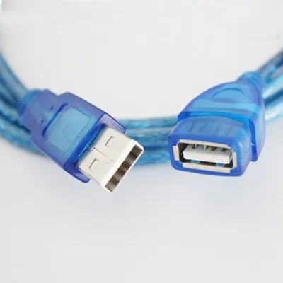 USB extension cable 5M Pure copper transparent blue USB extension cable ...