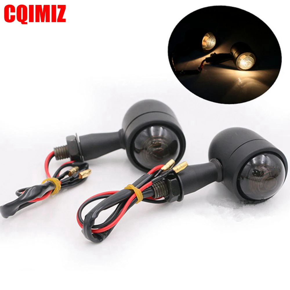 Universal Vintage Classic Motorcycle Custom LED Turn Signal Light ...
