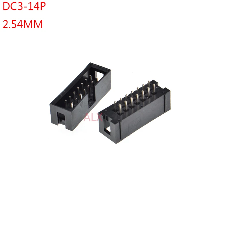 10pcs-dc3-14p-2-54MM-pitch-JTAG-ISP-MALE-SOCKET-straight-idc-box ...
