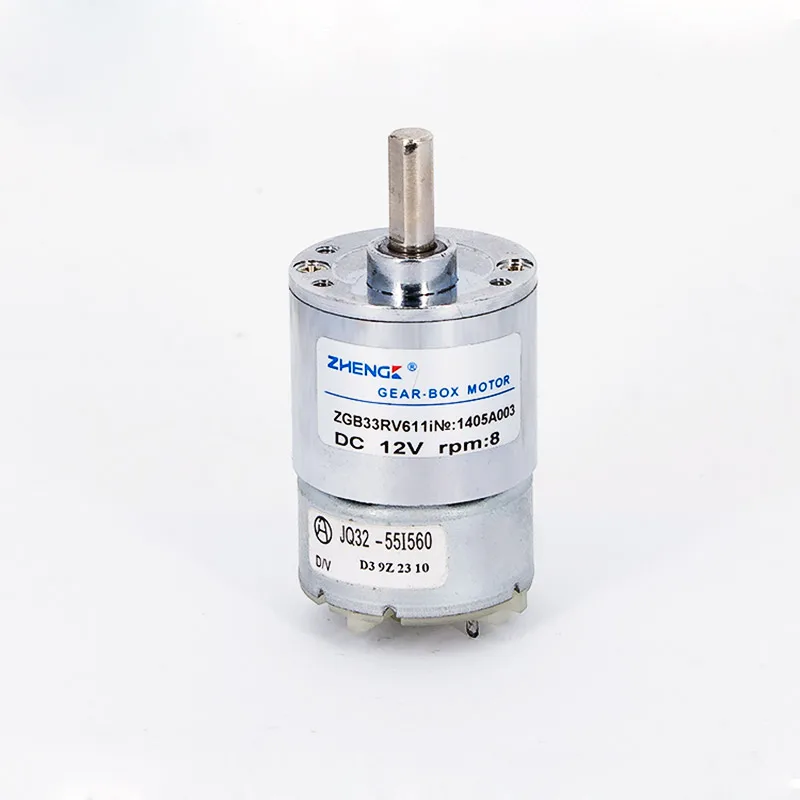 ZGB33RV 33mm 12V DC Gear motor 8RPM Powerful High Torque Gear Box ...