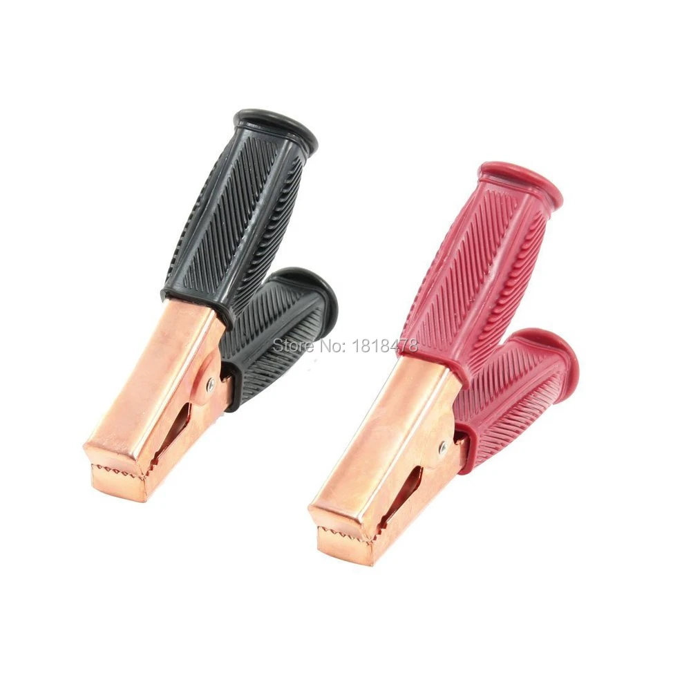 500A Spring Loaded Alligator Clip Welding Ground Earth Clamp Red Black Pair