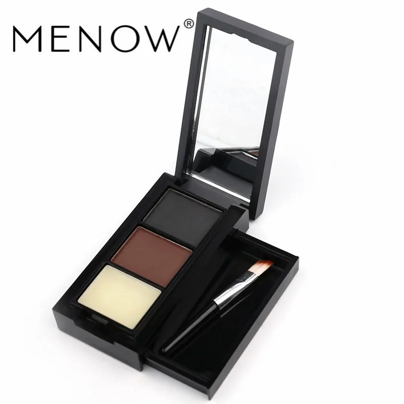 M.n Menow Brand Eyebrow Color Eyebrow Brush with Natural Three ...