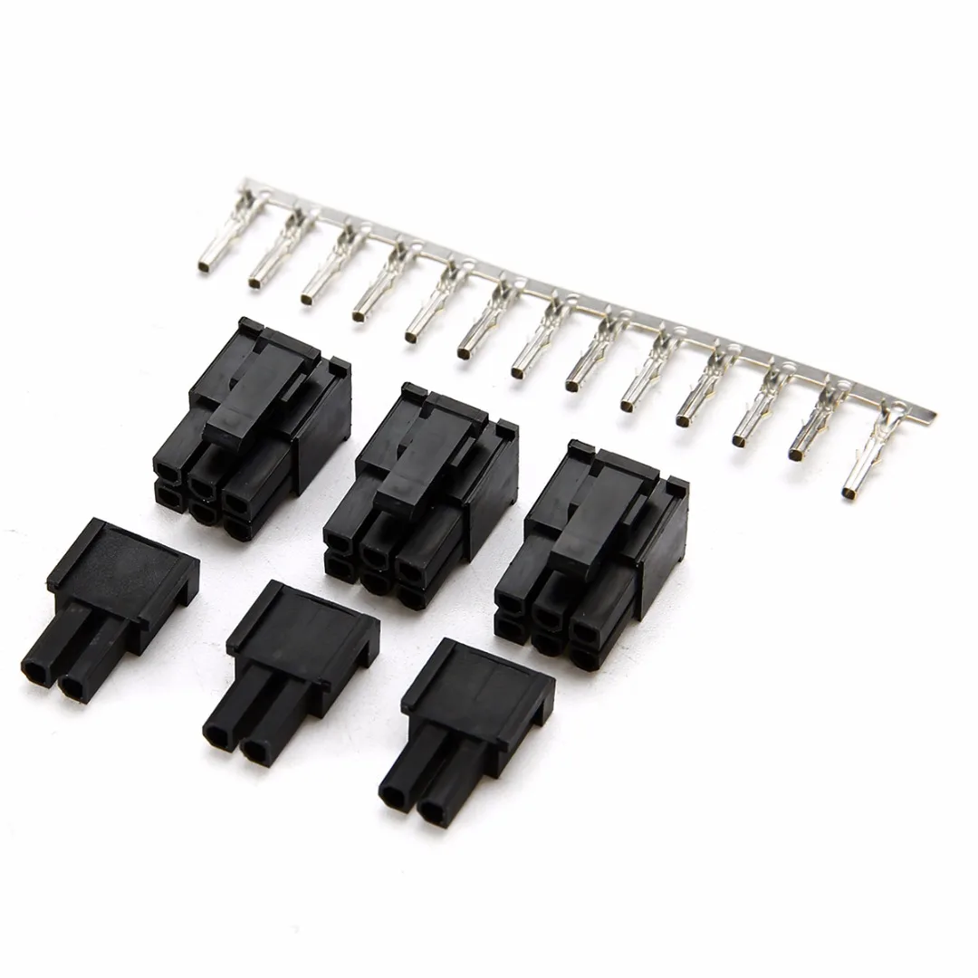 50pcs Black 5557 8(6+2)P ATX EPS PCI E Connector With 400pcs Silver ...