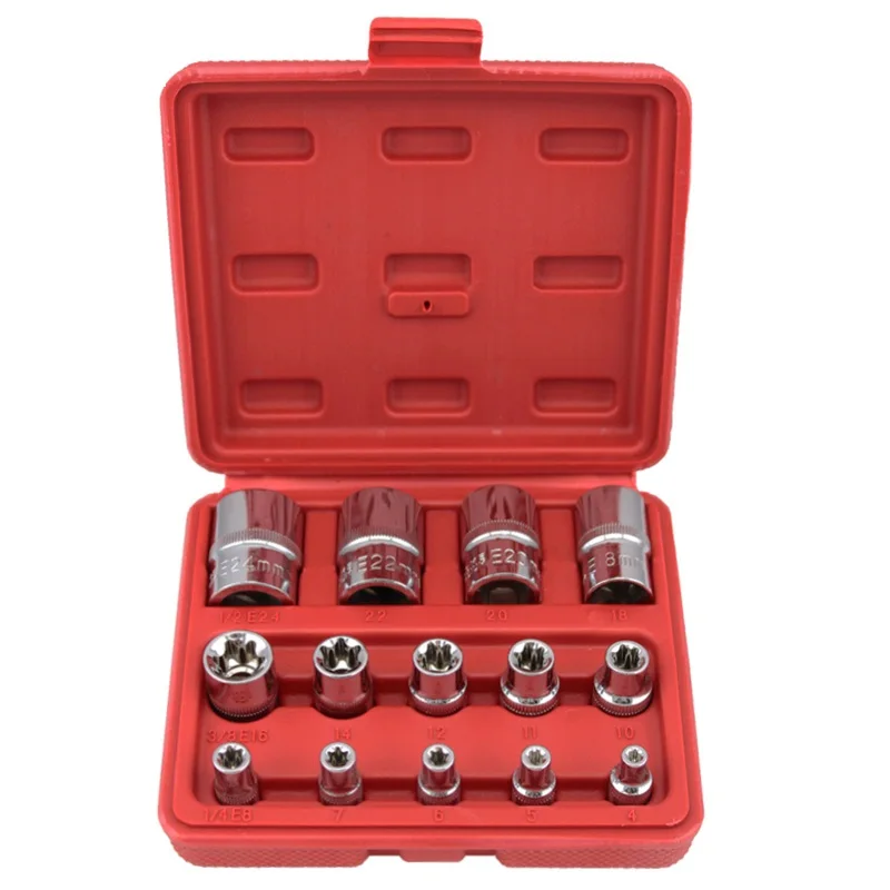 Buy 14pcs Set Torx Star Female Bit E Socket Set 1 2 3