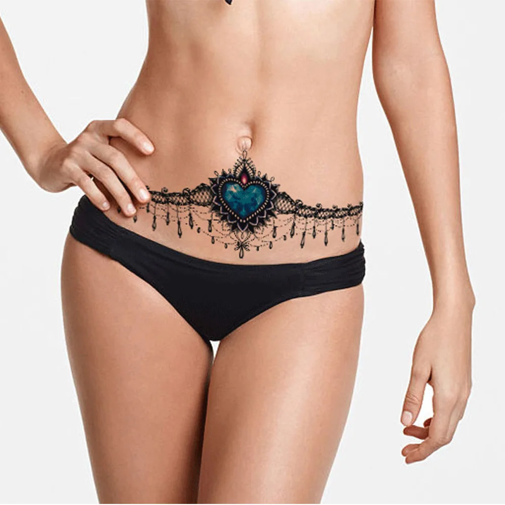 5pcs A Lot Sexy Under Breast Tattoo Sticker For 2016 Trendy Long