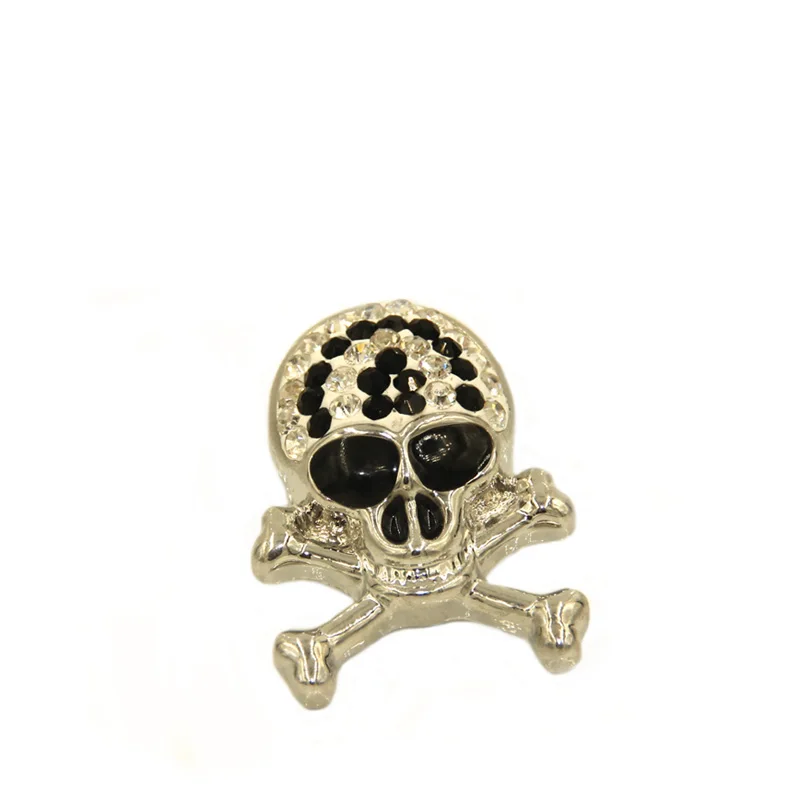 6pcs/lot Crystal skull snaps button for DIY snaps bracelets for women ...