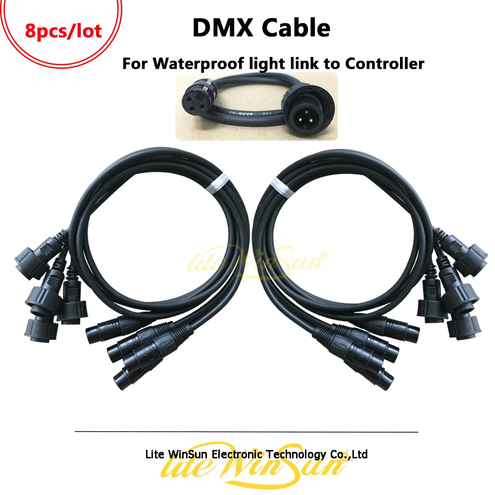 Dmx Waterproof Adapter | Signal Cable | Stage Lighting Effect - 8pcs ...