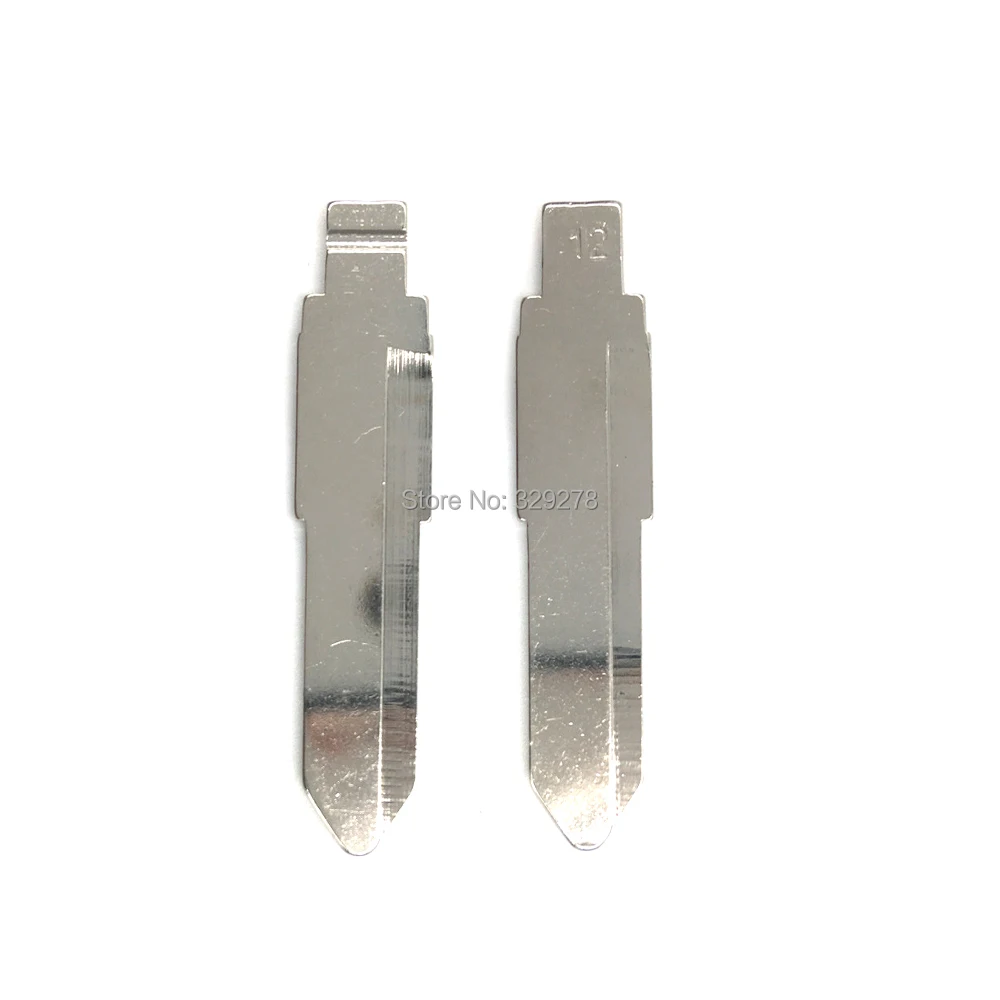 10pcs/lot Metal Blank Uncut Flip KD Remote Key Blade Type #12 for Isuzu ...