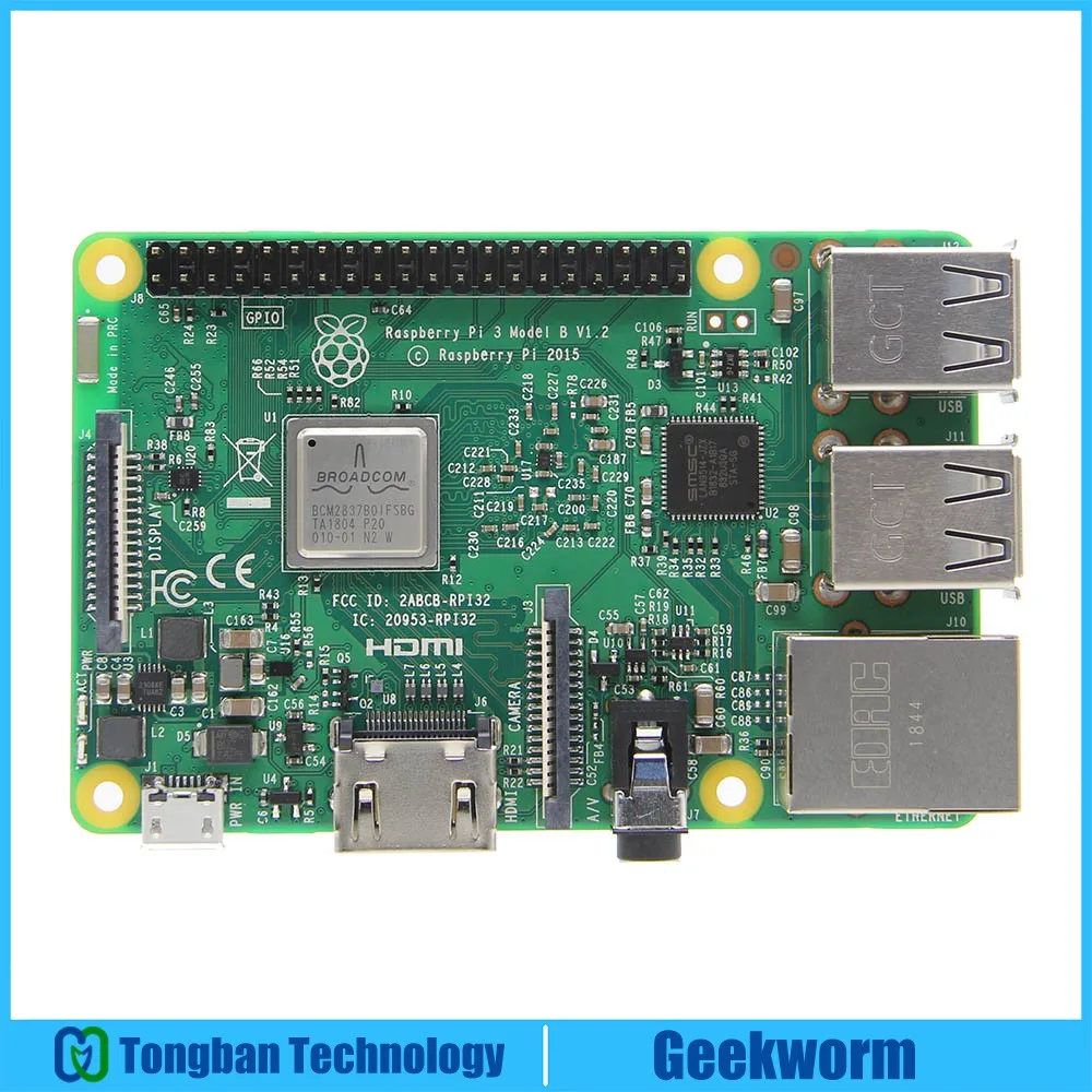 Raspberry Pi 3 Modelo B brazo Cortex A53 CPU 1,2 GHz de 64 Bit Quad Core Board w/ 1GB de RAM ...