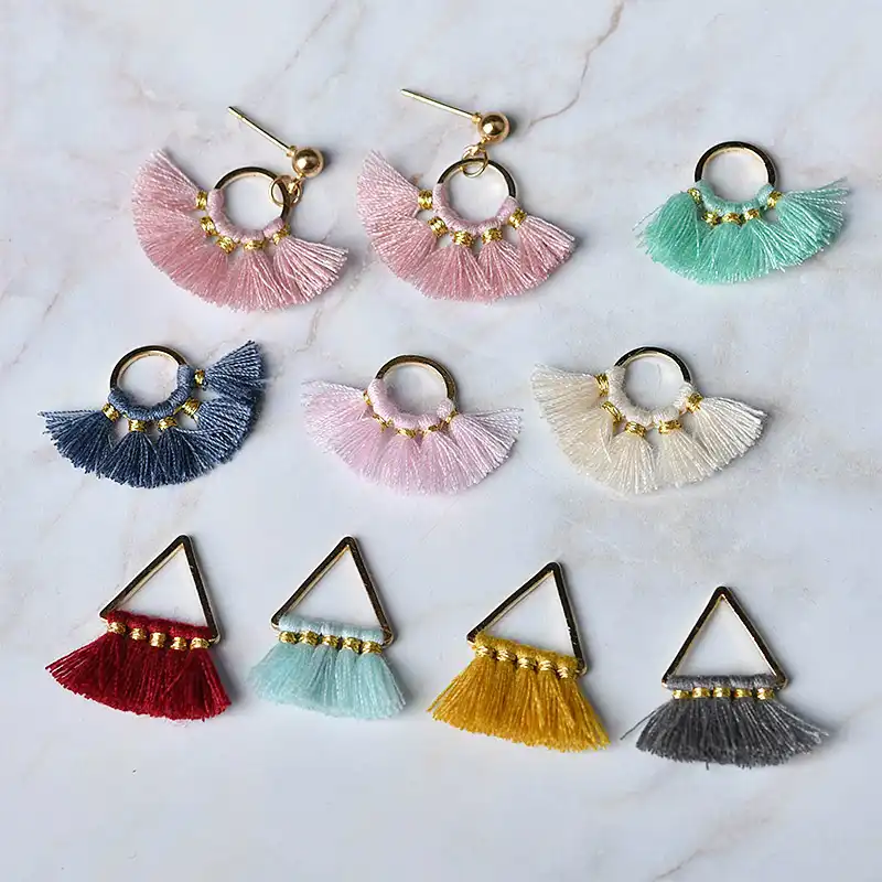 Handmade Thread Earrings Tutorial