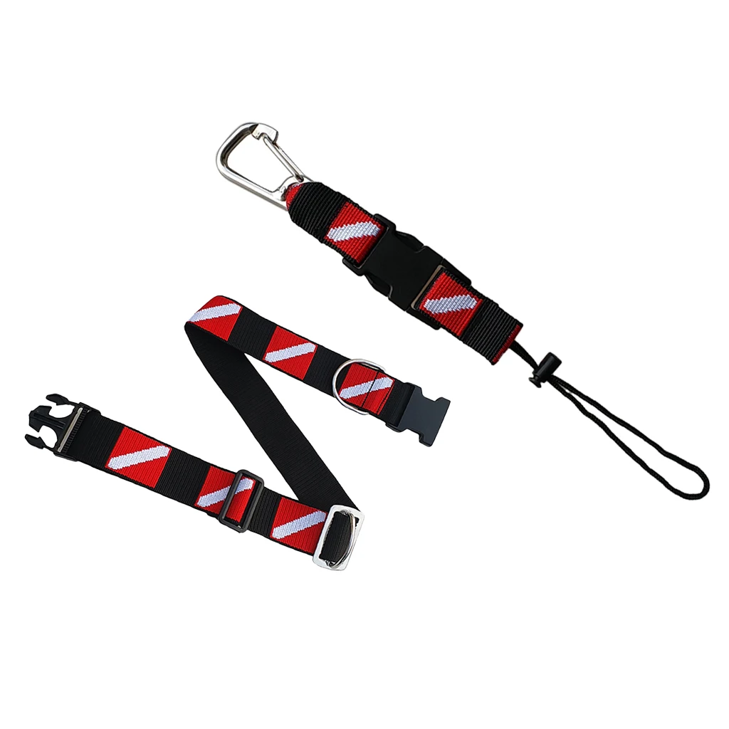 Scuba Diving Coil Lanyard Strap with Hook and Quick Release Buckles and ...