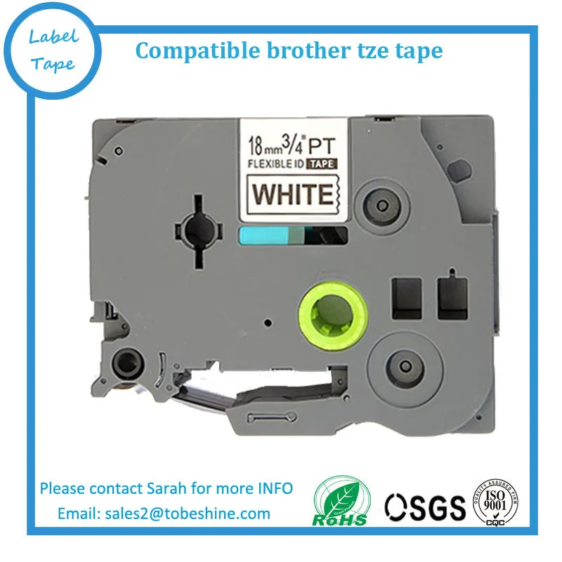 Compatible 18mm TZe flexible ID tape tze FX241 tz FX241 tz FX241 Black ...