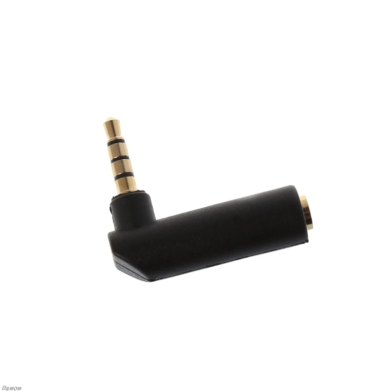 Gold Plated L Shape Right Angle 4 Pole 3.5mm Male To Female Stereo Plug ...