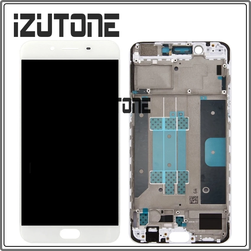 100% garantía 5,5 "para OPPO R9S pantalla LCD + blanco pantalla táctil ...