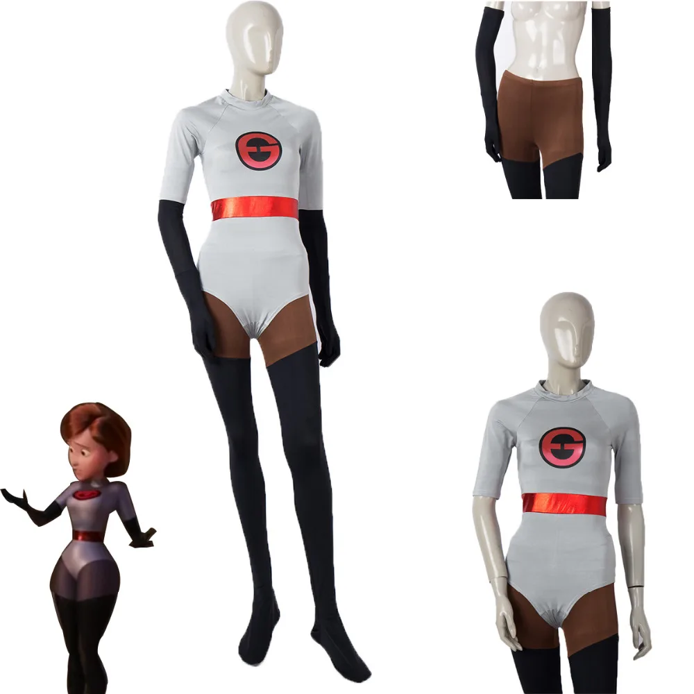 2018 Movie The Incredibles 2 Cosplay Helen Parr Elastigirl Costume Elastic Superwoman Jumpsuit