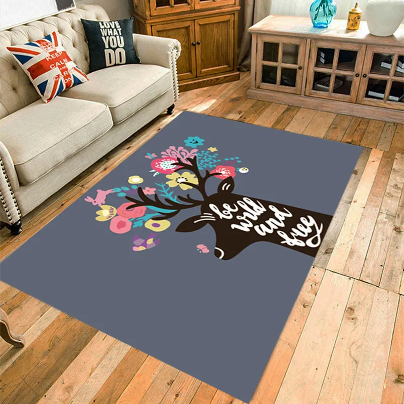LOUTASI мультяшный рисунок ковер для гостиной противоскользящие мягкие ...
