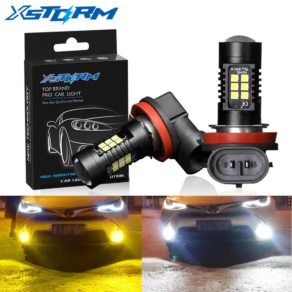 2Pcs H8 H11 Led HB4 9006 HB3 9005 Fog Lights Bulb 3030SMD 1200LM 6000K ...