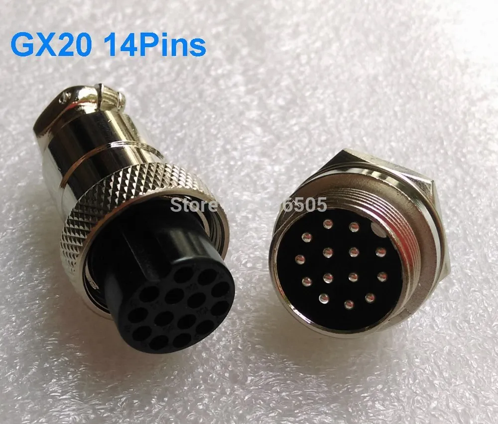 Conector de aviación de 20mm, GX20, 14 pines, 2 juegos por lote, envío ...