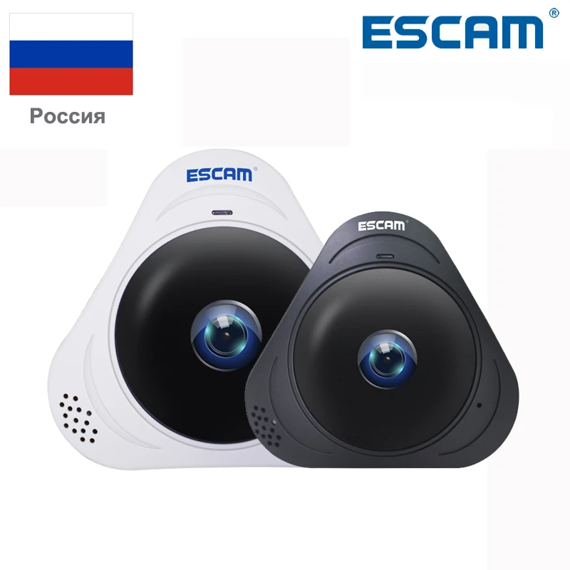ESCAM Q8 HD 960P 1.3MP 360 Degree Panoramic Monitor Fisheye WIFI IR ...