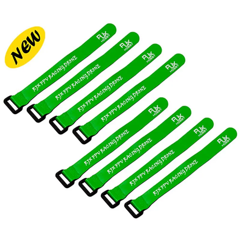 8Pcs Green fasteners straps 20mm x 200mm Non Slip Silicone Battery ...