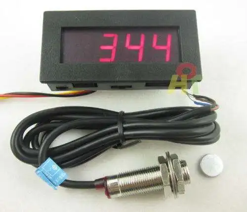 Tachometer-RPM-Speed-5-9999RPM-Digital-LED-Tacho-Gauge-Meter-Hall ...