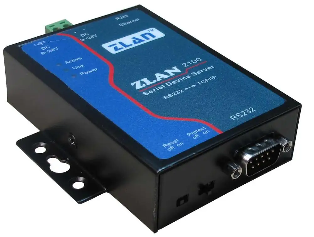 232 to Ethernet, 232 to TCP/IP, 232 to network, RS232 to RJ45, ZLAN2100 ...