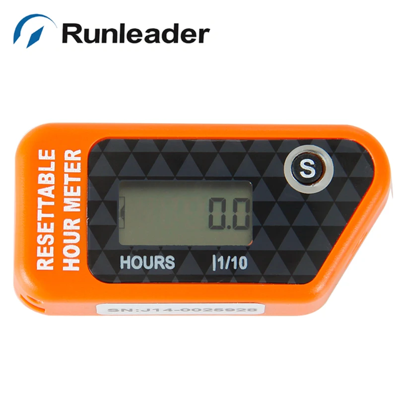 Inductive Re settable digital LCD Hour meter counter for motocross gas ...