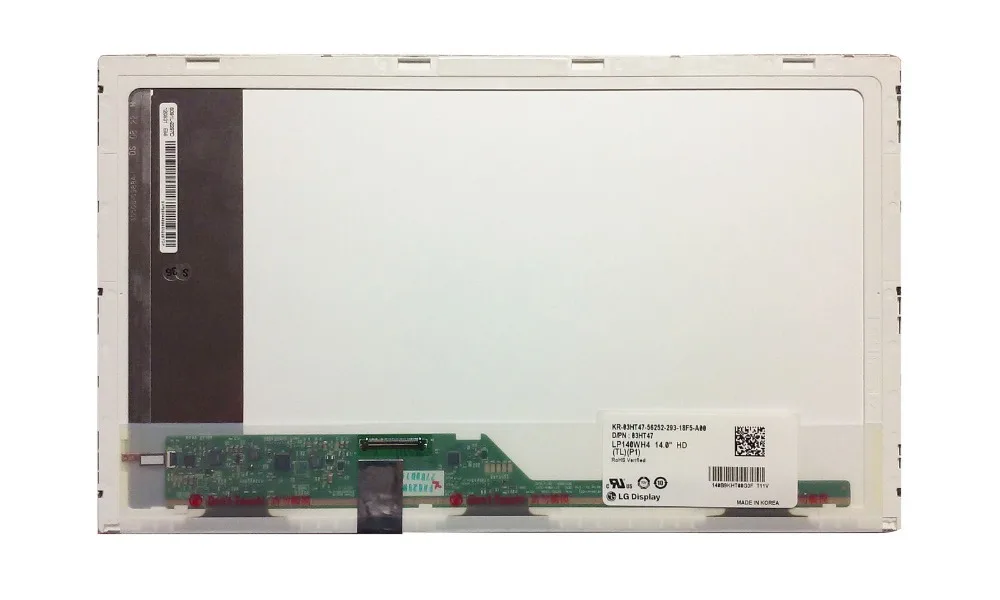 노트북 매트릭스 LG LP140WH4 (TL)(P1) 노트북 LED LCD 화면 14.0 "40 핀 HD 1366x768 ...