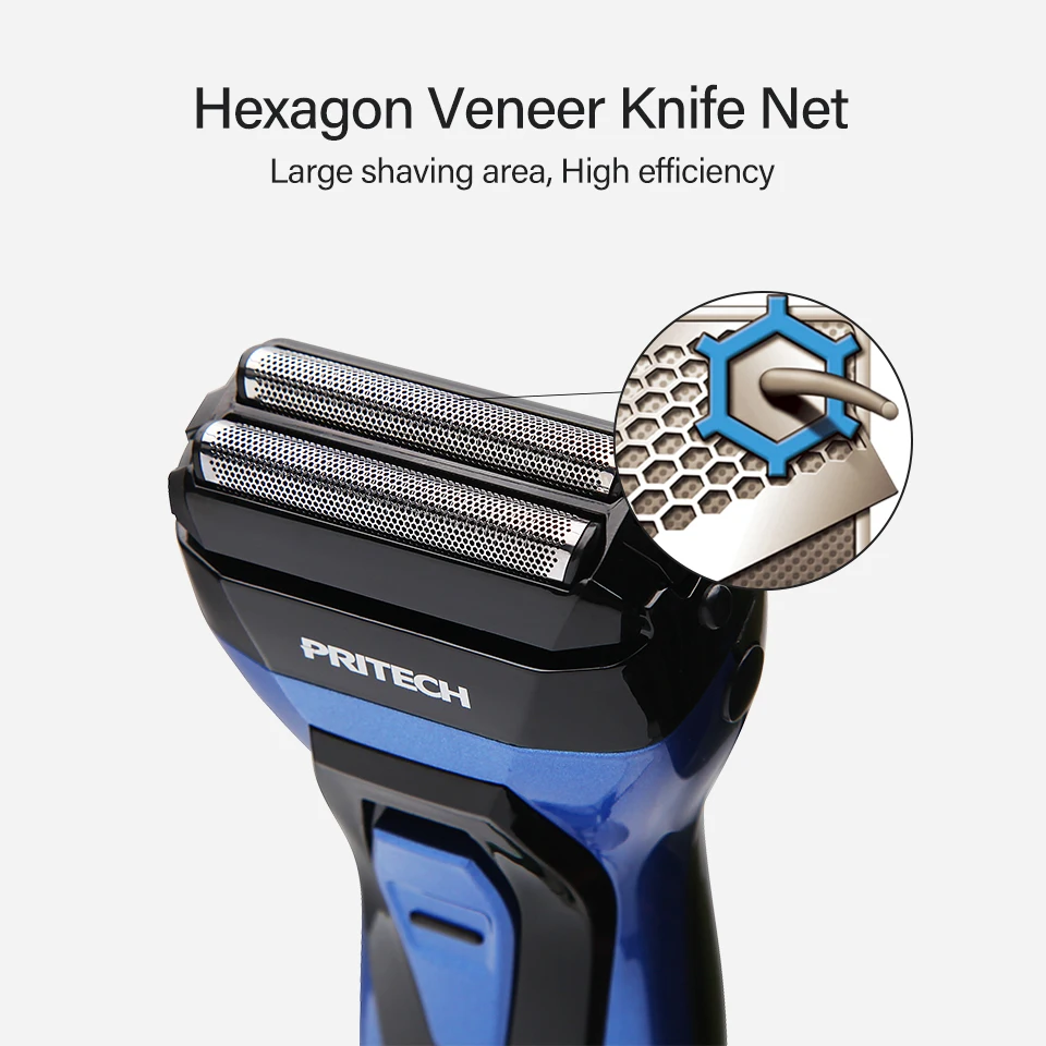 PRITECH Electric Shaver Rechargeable Electric Razor Shaver For Men ...