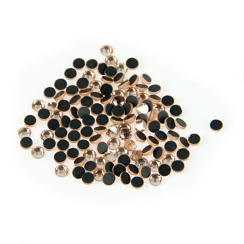 Glass Strass Iron On Stones Champagne SS10 500 Gross Crystal Loose ...