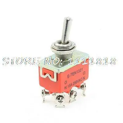 ON ON 6 Srew Terminals Double Pole Dual Throw Toggle Switch 250VAC 15A ...