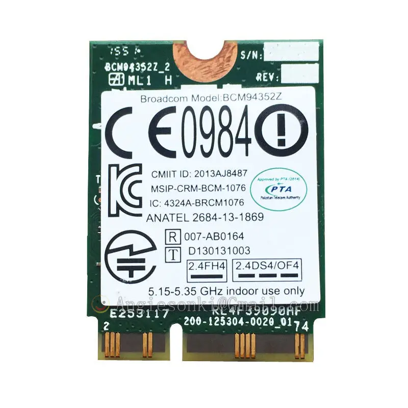 Bcm94352z wireless ac 867mbps 2.4g & 5g ngff placa wifi + bt4.0 mac 802 ...