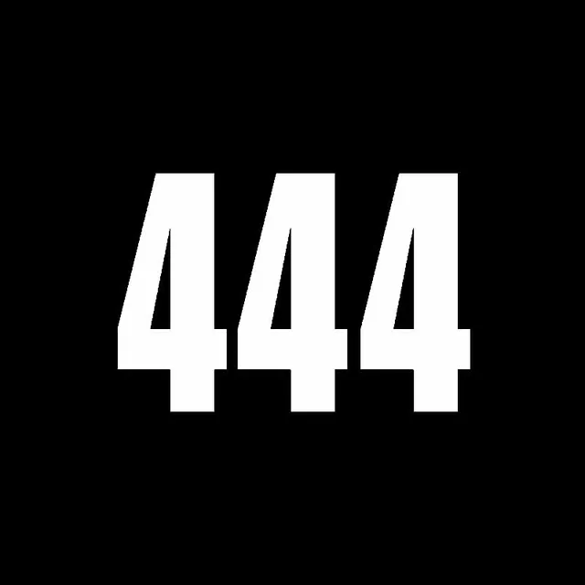 YJZT 15CM*10.1CM Fashion Fun Race Number 444 Vinyl Decals Car Sticker ...