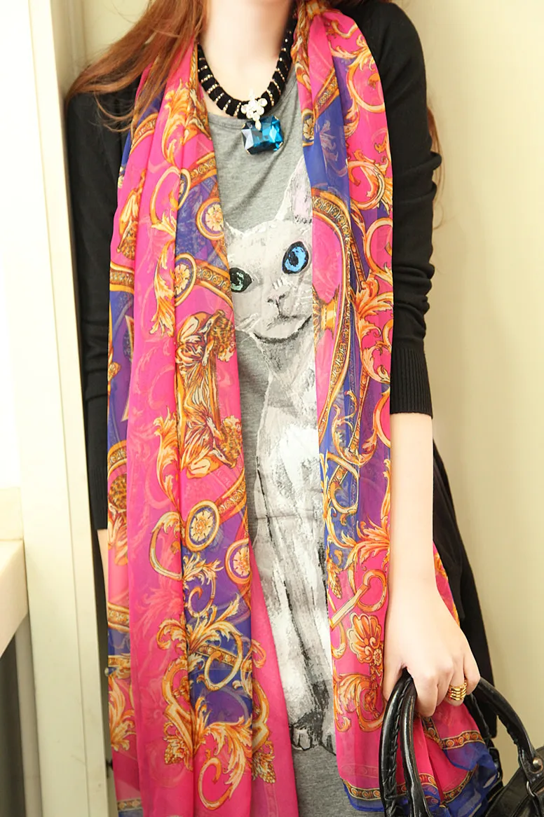 Spring beautiful color mix match silk scarf|scarf leopard|silk scarf ...